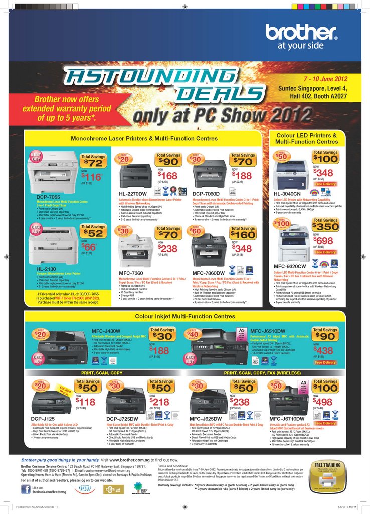 PC Show 2012 – Brother Printer Offers | SUPERADRIANME.com