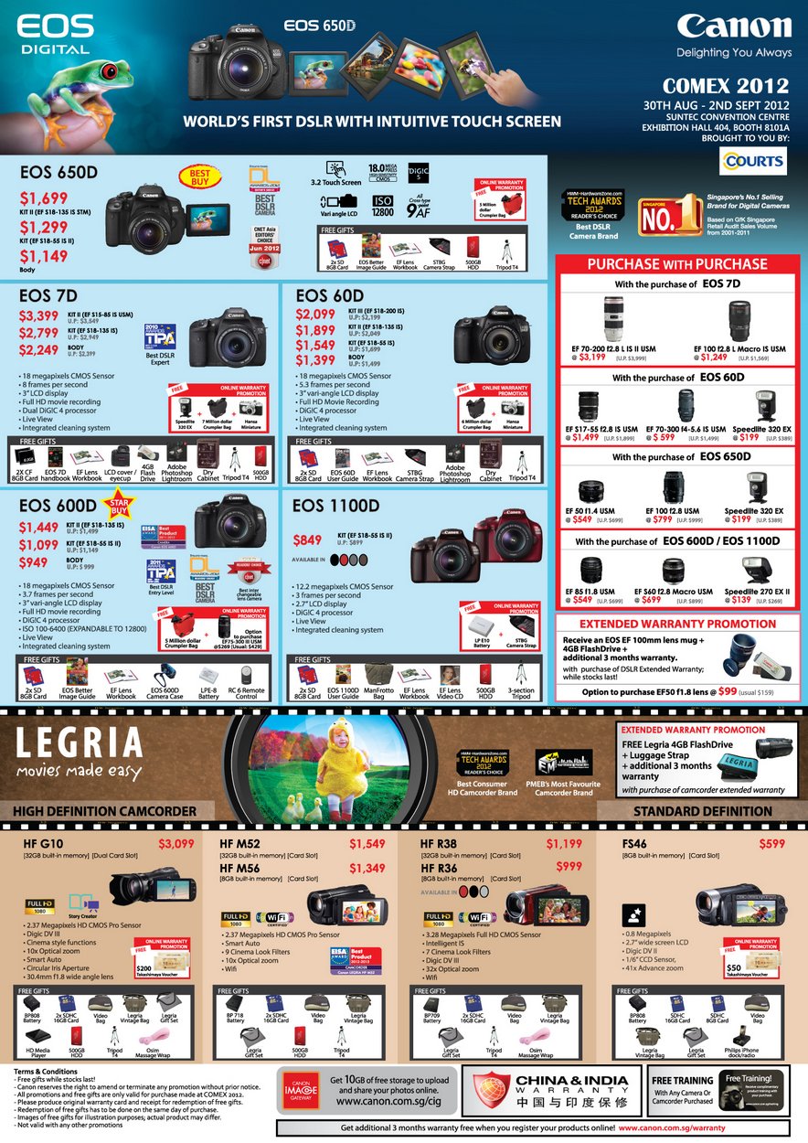 COMEX 2012: Canon EOS DSLR, IXUS & PowerShot Cameras Price List ... COMEX 2012: Canon EOS DSLR, IXUS & PowerShot Cameras Price List ...