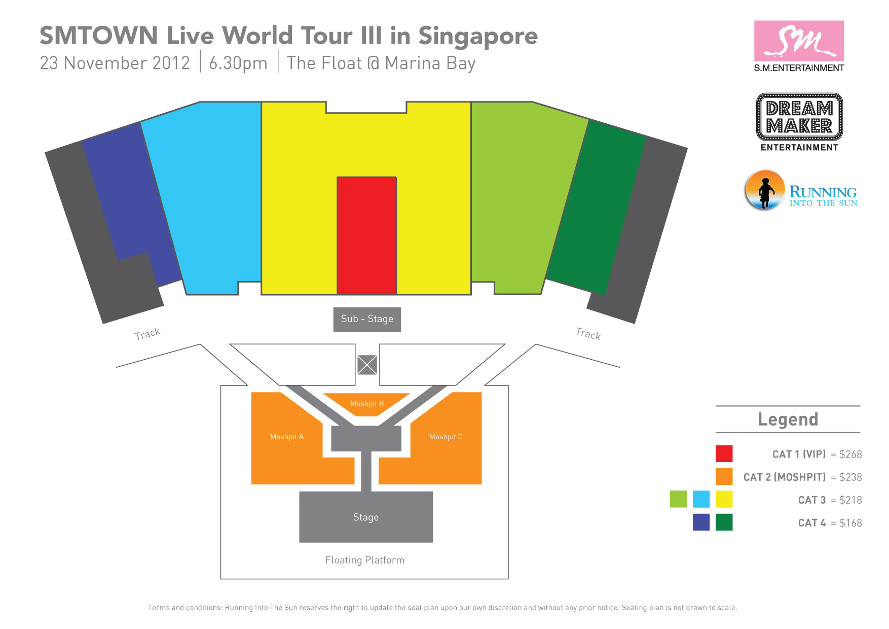 SMTown Live World Tour III in Singapore Ticket Pricing | SUPERADRIANME.com