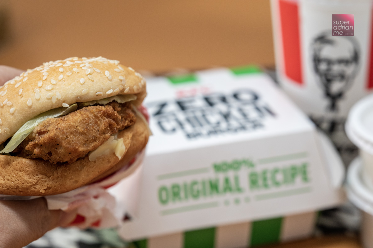 Meat Free KFC Zero Chicken Burger available till 27 January 2021 ...